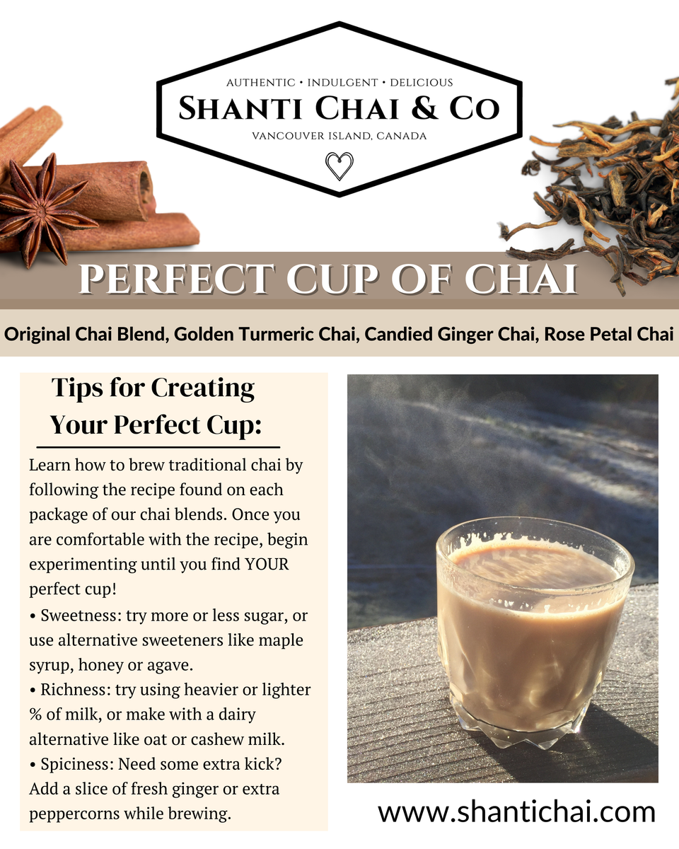 Tips for Creating Your Perfect Cup of Chai | Shanti Chai & Co